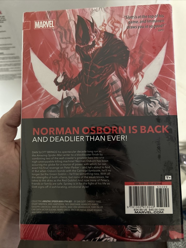 (NEW SEALED) MARVEL AMAZING SPIDER-MAN: RED GOBLIN HARDCOVER BOOK SLOTT ...