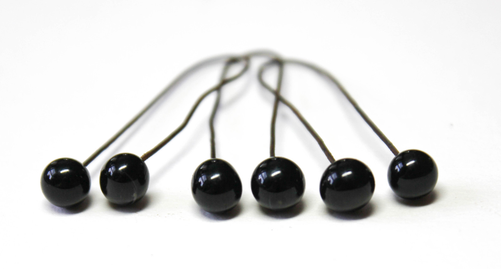3 Pair antique black glass decoy bear taxidermy eyes New Old Stock 5mm ...