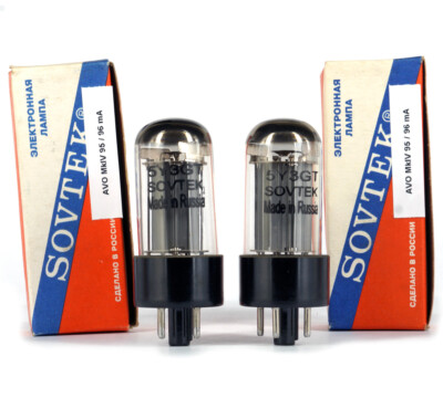MATCHED PAIR 5Y3GT SOVTEK NOS Tube Lampe TSF Valvola Valve Röhre 진공관 真空管电子管 | eBay