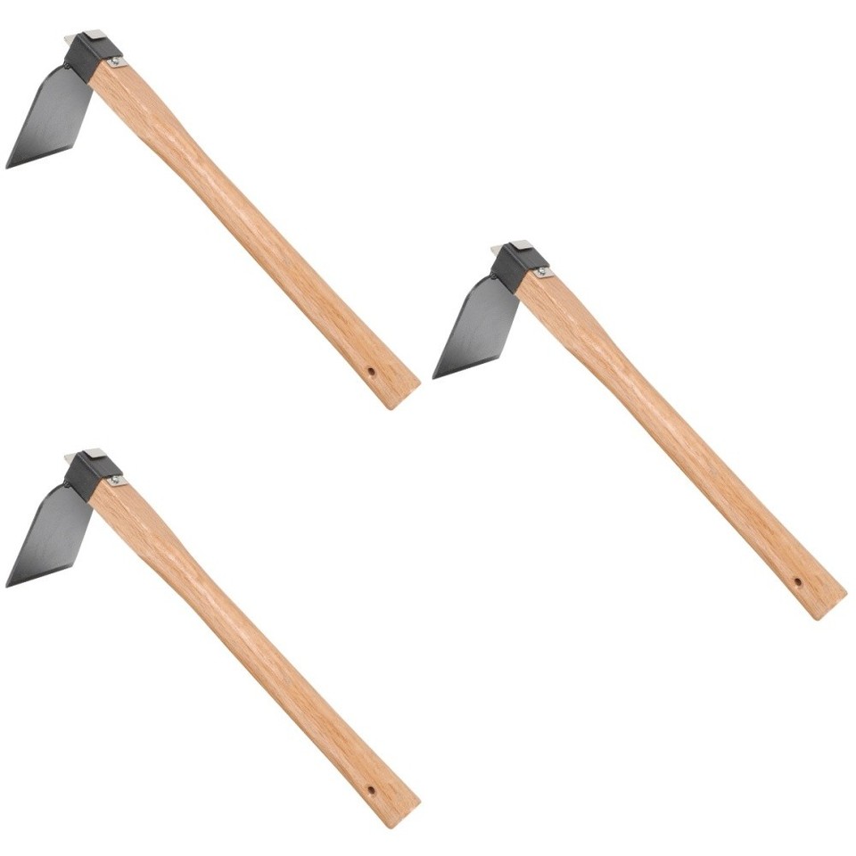3pcs Wooden Handle Hoe Gardening Weeding Hoe Agriculture Tool portable ...