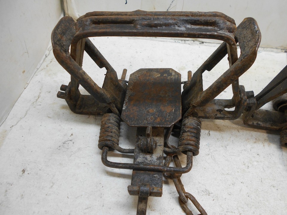 3 northwoods no-3 dbl coil spring traps 4 coipled laminated bottom ...