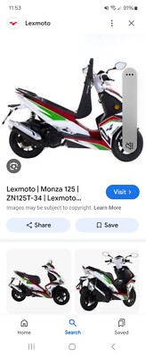 lexmoto monza 125cc Scooter Red/white/green Colour | eBay UK