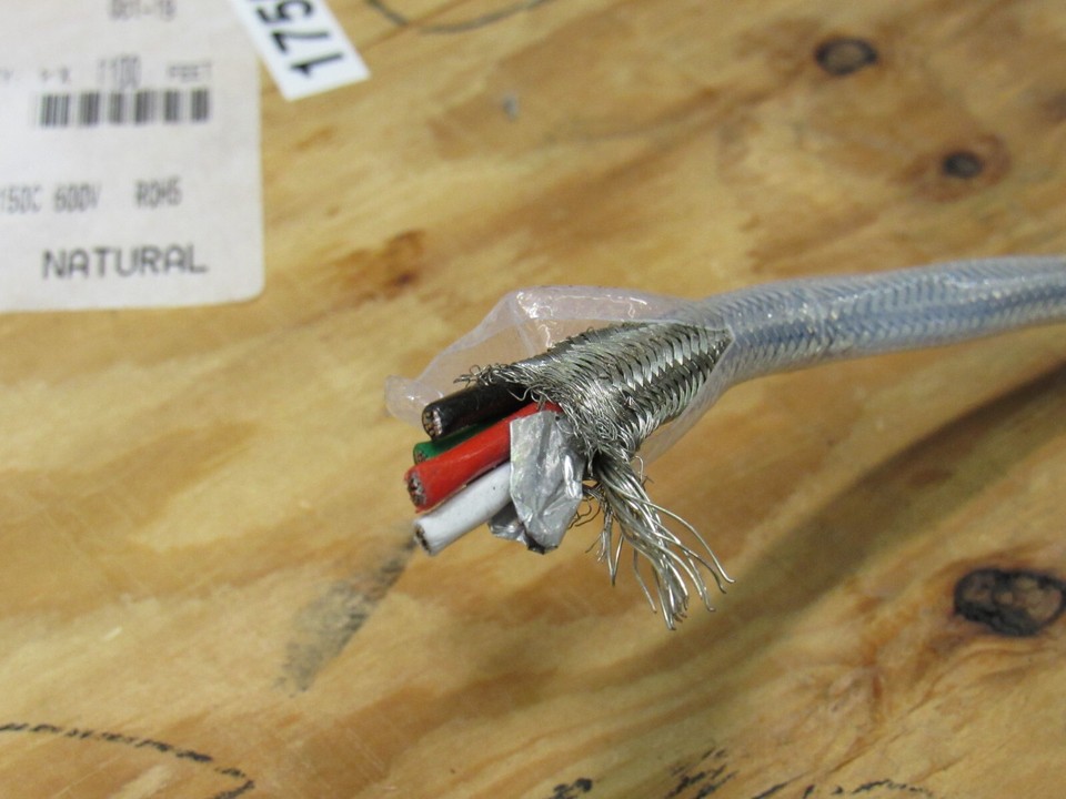 1100FT 4COND FOIL BRAID SHIELD WIRE CABLE 150C 600V AWG 12/19 TC ETFE ...
