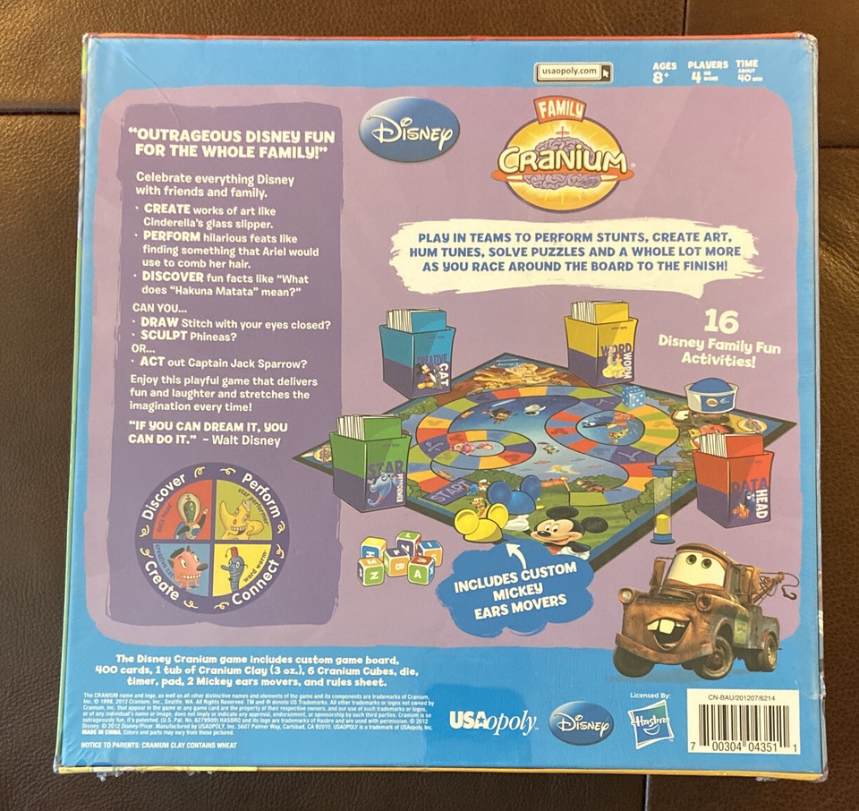 New Cranium Disney Family Edition Board Game By USAopoly Hasbro 2012 ...
