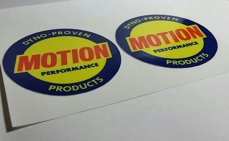 Pair of BALDWIN MOTION PERFORMANCE Vintage Style DECALS, Vinyl STICKERS ...