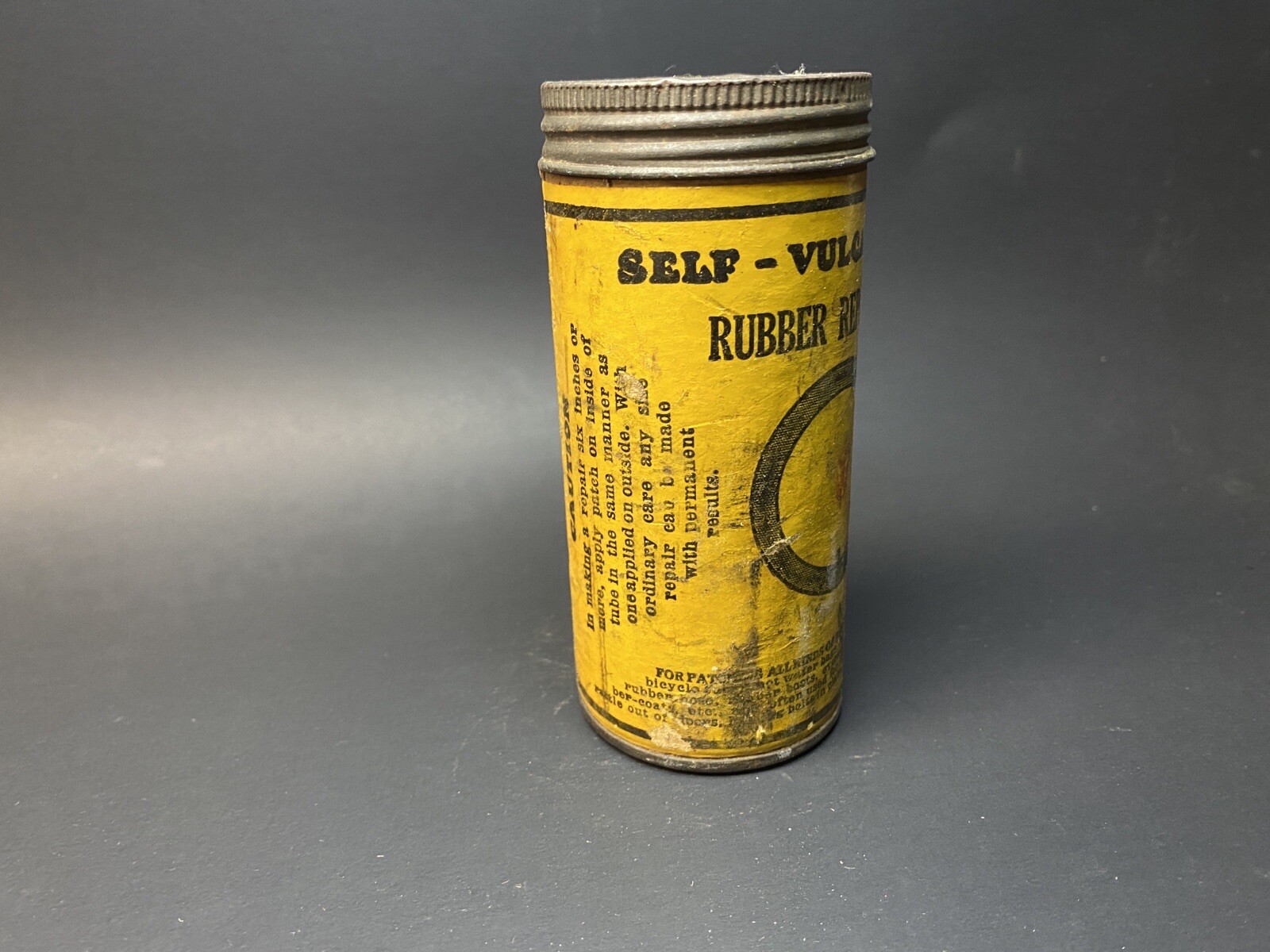 Vintage 1920s Self Vulcanizing Tire Tube Rubber Patch Repair Kit Gas ...