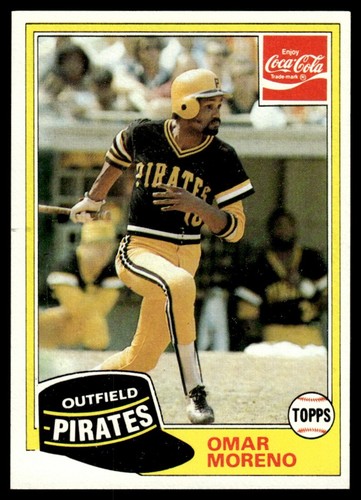 1981 Topps Coca-Cola Pittsburgh Pirates OMAR MORENO #7 | eBay