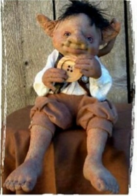 Cloth Art Doll Pattern "Pickett" A Tree Troll By Shelley Hawkey | eBay