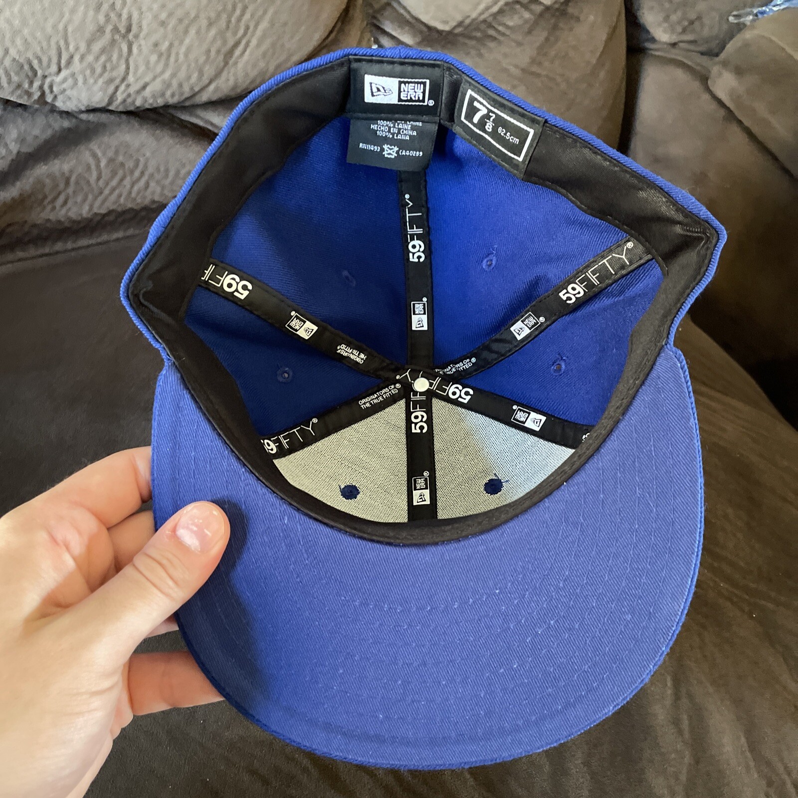 NEW Blank Royal Blue New Era Fitted Hat Cap 59Fifty Size 7 7/8 | eBay