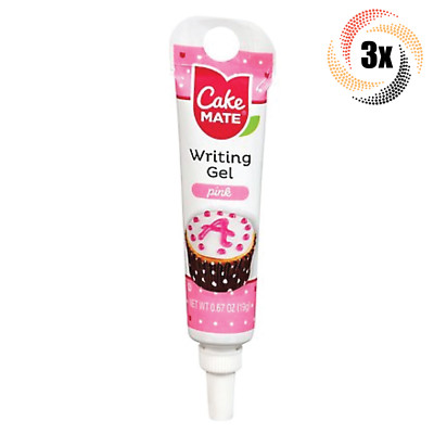 3x Tubes Cake Mate Decorating Writing Gel | Pink | .67oz | Precision ...