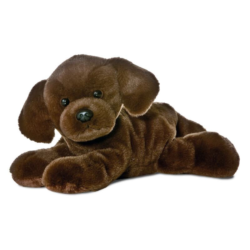 AURORA PLUSH 8" CHOCOLATE LABRADOR 31257 CUDDLY SOFT STUFFED TOY DOG ...