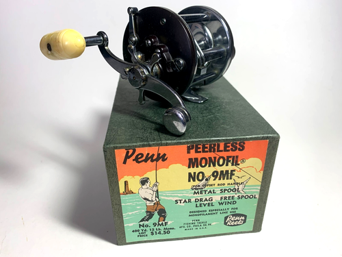 Vintage Late 1950's Black Penn Peerless #9 Level Wind Reel with Box | eBay