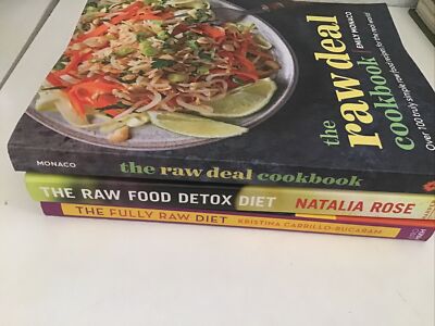 Lot 3 The Raw Deal Cookbook, Fully Raw Diet, Raw Food Detox Diet ...