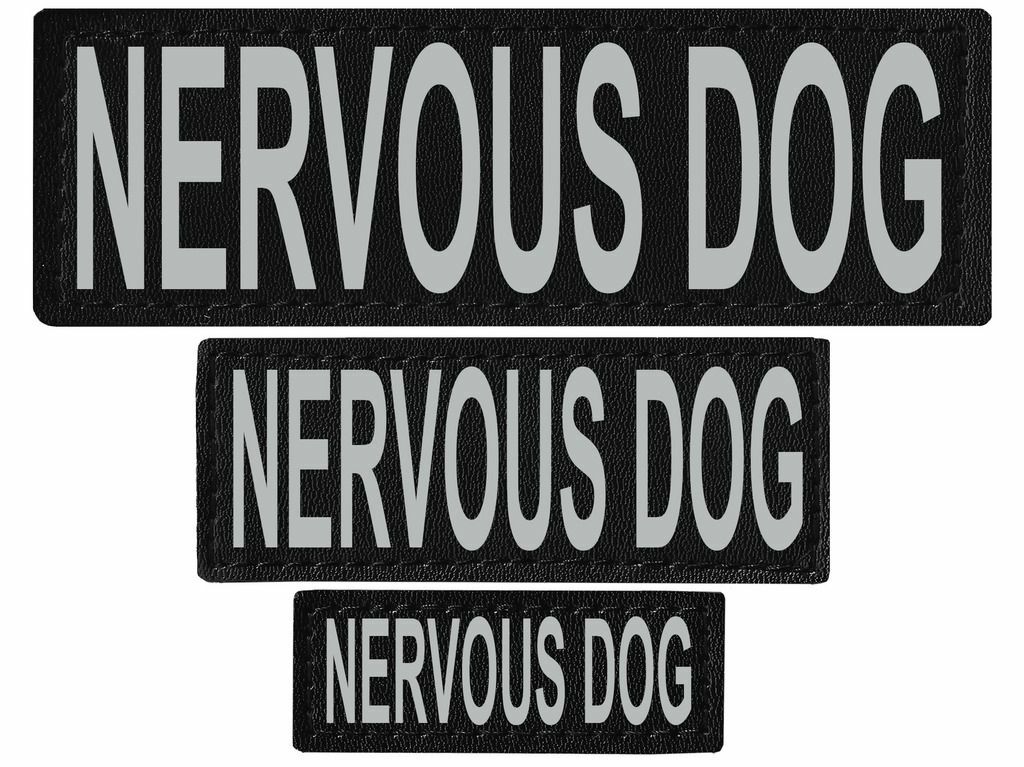 NERVOUS DOG Patch Reflective Extra Label Tag for Dog Harness Service | eBay