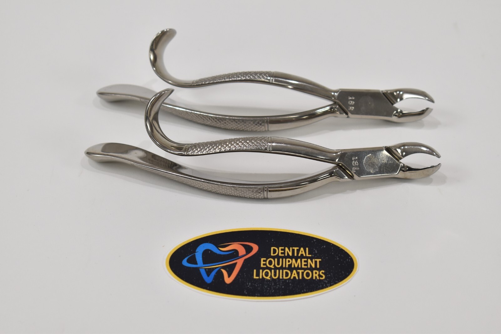 Clev-Dent Dental Forceps Set of Two # 18L & 18R with Thumb Hook Handles ...