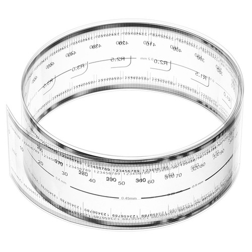 Film Flexible Ruler 60cm 0.1mm Scale with R Angle, 1 Pcs, Transparent ...