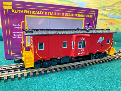 MTH PREMIER CHICAGO NORTHWESTERN BAY WINDOW LIGHTED CABOOSE 20-91094 O ...