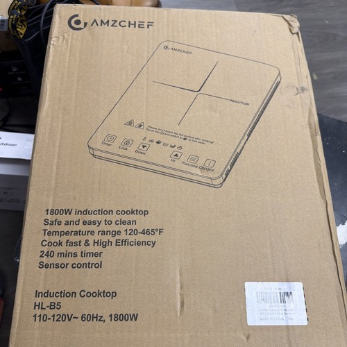 AMZCHEF 1800W Commercial Induction Cooktop – Compact, High-Efficiency ...