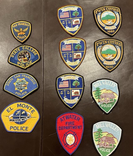 Vintage California Police Patches Lot Marin San Francisco (12) | eBay