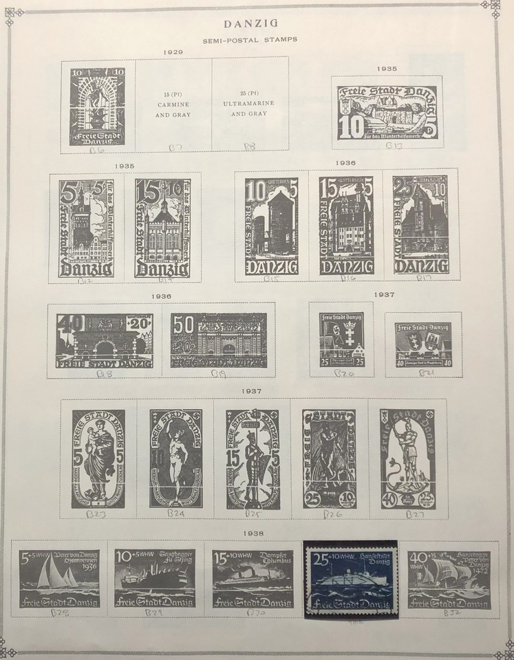 Danzig Collection 180+ Stamps on Scott Intl Album Pages - Free Shipping ...