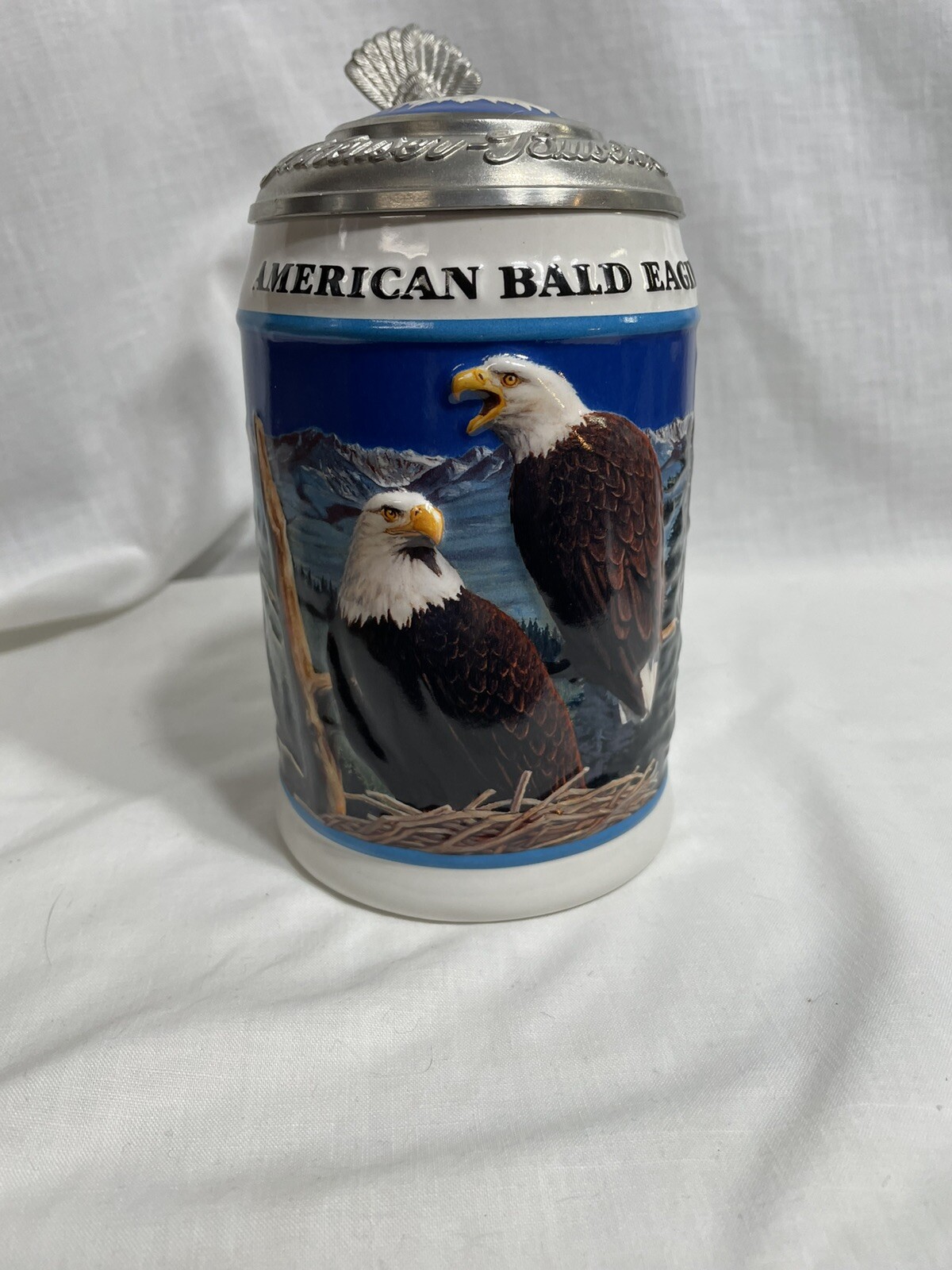Anheuser Busch Lidded Steins THE AMERICAN BALD EAGLE STEIN SERIES Set ...