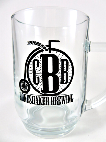 Craft Beer Brew Mug Boneshaker Brewing Clear Glass 18 Ounce Large ...