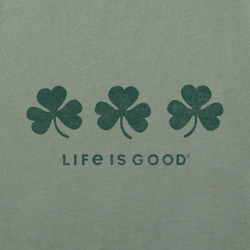 2XL NWT Women's Life is Good 3 Shamrocks Clovers Green SS Crusher Vee ...