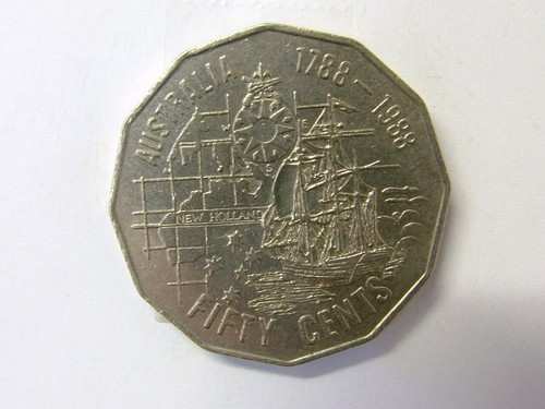 50c 1988 First Fleet Bicentenary Australian 50 Cent Coin 2492. 3/19 | eBay
