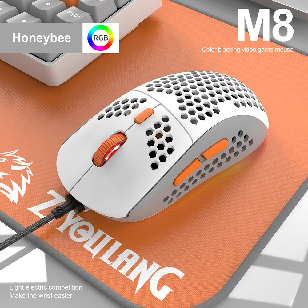 M8 Wired Game Mouse Macro Programming Gaming Mouse Optical Mouse for ...