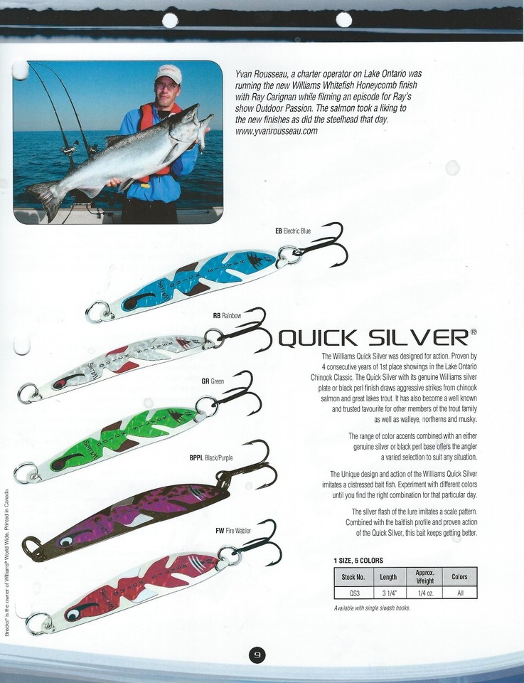 Williams Quick Silver Fishing Lure - QS3-BPPL - 3 1/4" - 1/4 oz ...