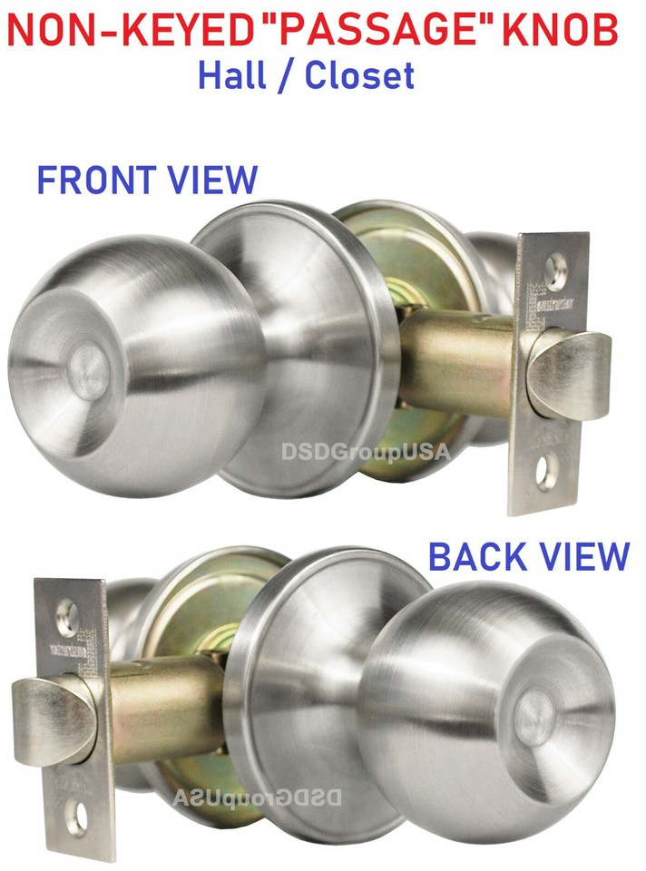 Constructor Passage Door Knob (No Key) Handle Lock Hallway / Closet ...