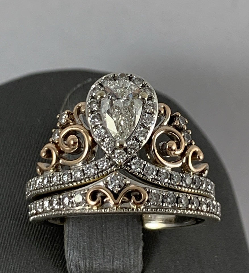 Diamond Bridal Set - Enchanted Disney Fine Jewelry Collection 7/8 Ct.T ...