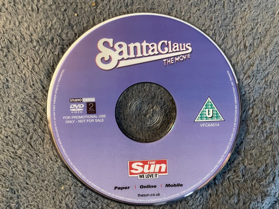 MINT NEVER PLAYED - SANTA CLAUS THE MOVIE, THE SUN PROMO [DVD] - R2 ...