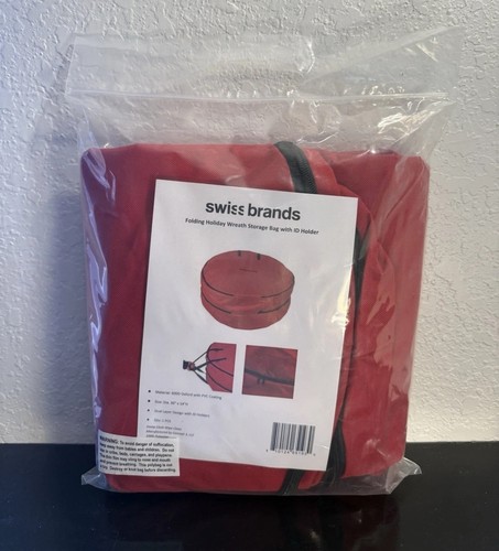swiss brands folding holiday Wreath Storage Bag - Red 30x14 | eBay