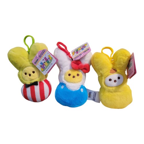 Peeps X Hello Kitty & Friends 5" Backpack Clips Set Of 3 Easter Plush ...