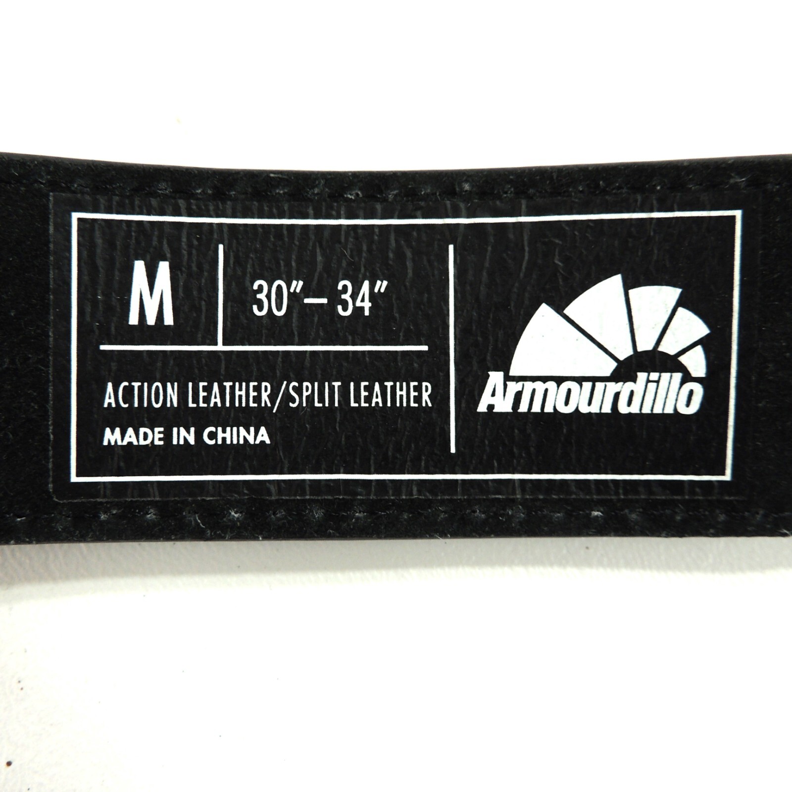 Armourdillo Riddle Perforated Black Leather Belt 1 1/2" Wide Size M 30 ...