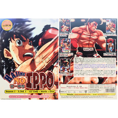 Hajime No Ippo Season 1-3 Complete TV Series Vol.1-127 End+Movie+OVA ...