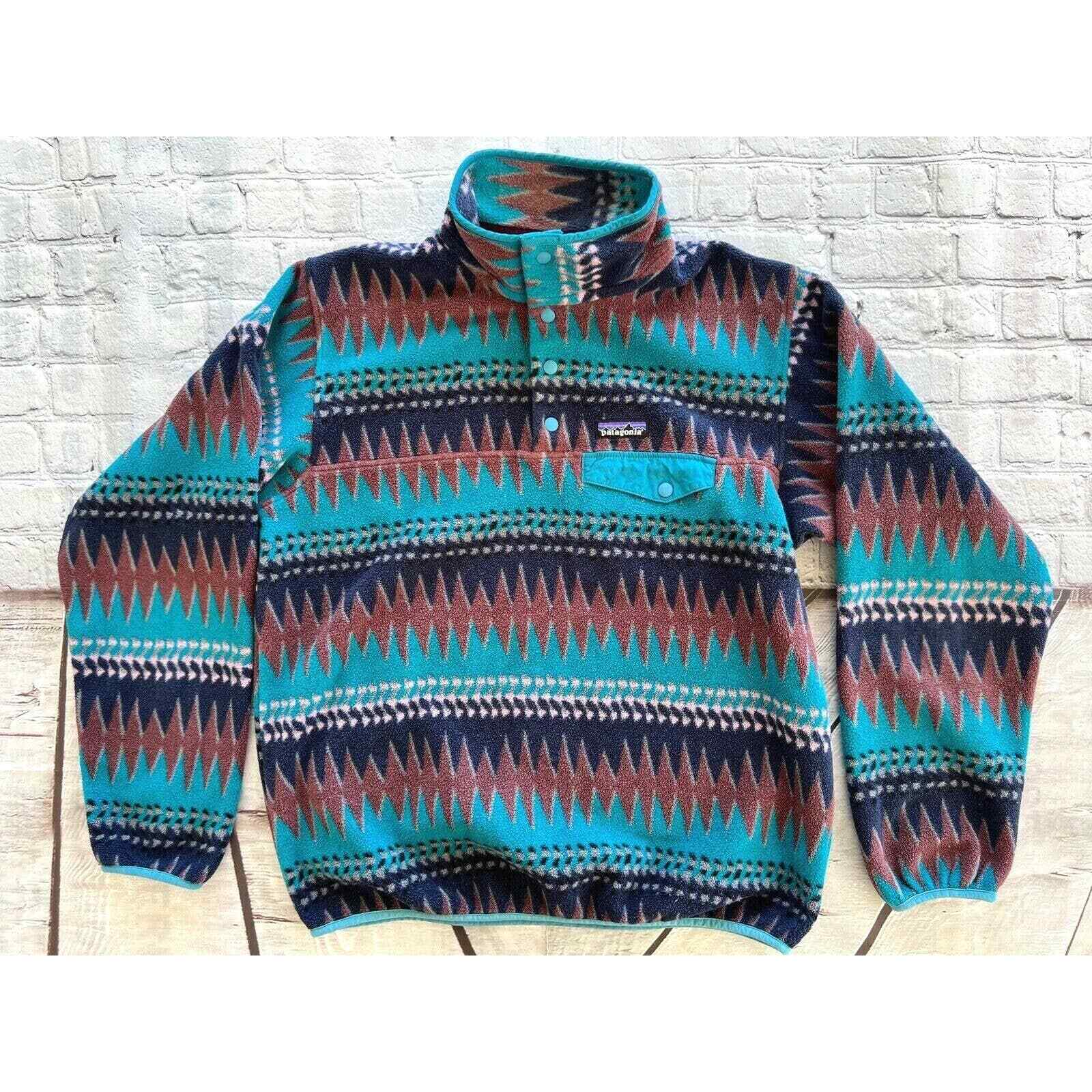 Womens PATAGONIA Aztec Tribal Western Snap T Synchill… - Gem
