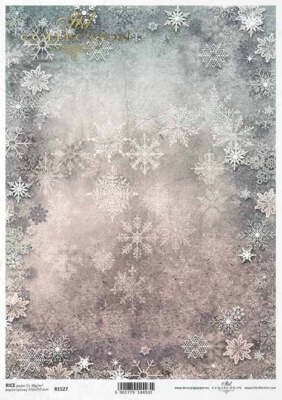 Snowflake Background | A4 Rice Paper | Paper for Decoupage | ITD ...