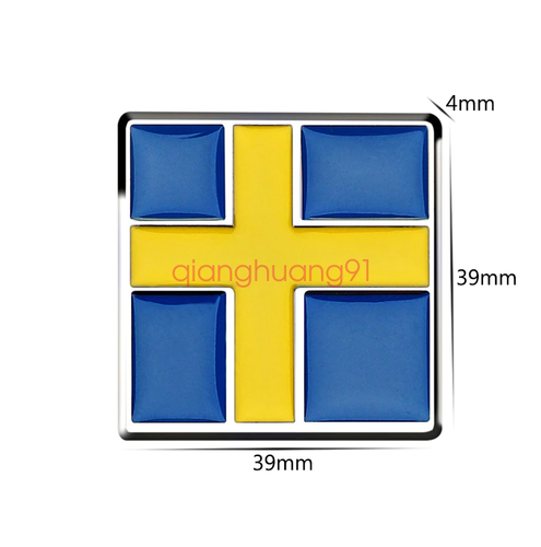 For VOLVO Swedish Flag Rear Boot Emblem Sticker Flag Logo Badge S40 S70 ...