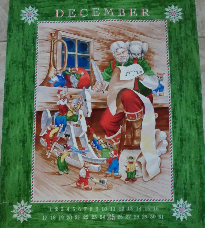 CHRISTMAS FABRIC PANEL DEAR SANTA FABRIC MAYWOOD STUDIO BTP NEW | eBay