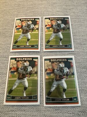 (4) 2006 Topps Chrome Jason Taylor #10 Miami Dolphins Cards | eBay