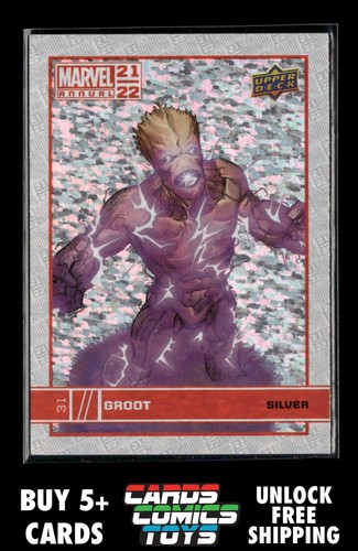 2021-22 Upper Deck Marvel Annual #31 Groot Silver Sparkle | eBay