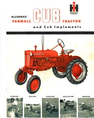 McCormick Farmall Cub Tractor & Implements 1950s Catalog -- reprint | eBay