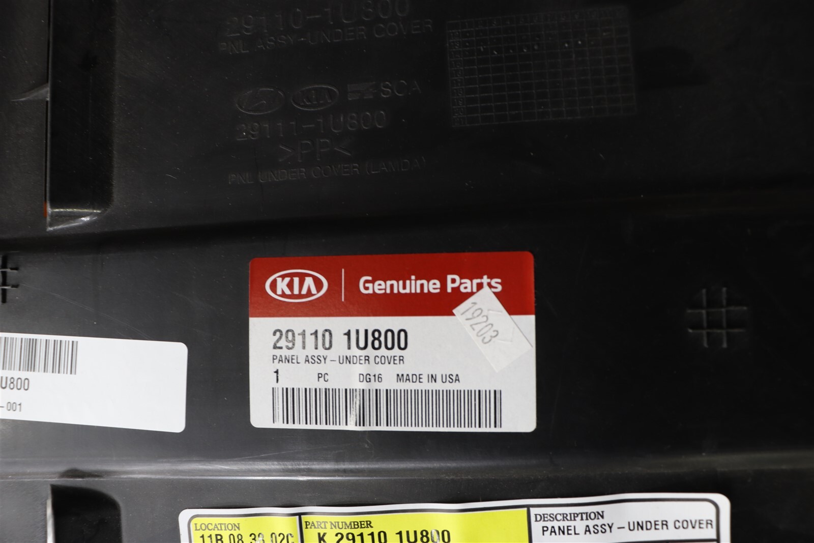 Kia OEM 14-15 Sorento Splash Shields-underbody Shield 291101U800 for ...