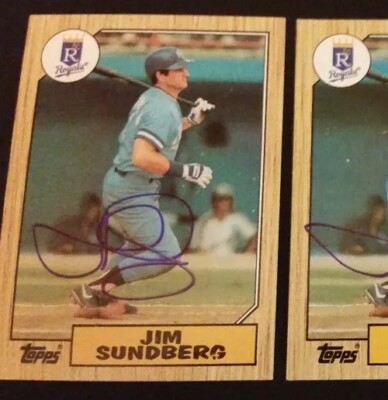 Jim Sundberg Royals 1987 Topps #190 Rangers Signed Authentic Autograph ...