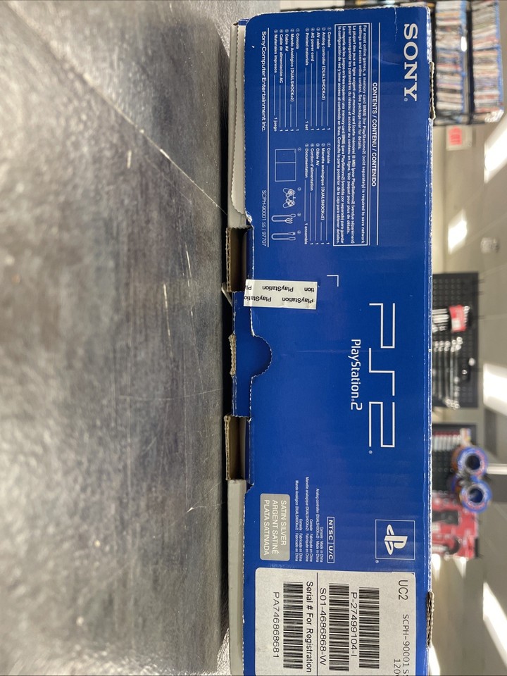 Playstation 2 PS2 Silver slim console SCPH-77001 with box- MINT! | eBay