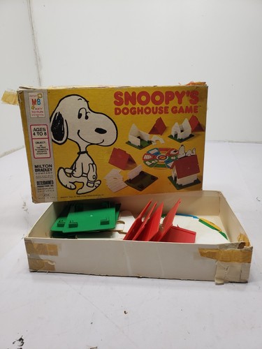 Vintage 1958 Milton Bradley Snoopy’s Doghouse Board Game Charlie Brown ...