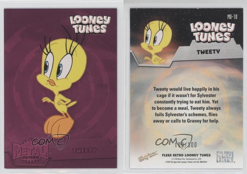 2024 Fleer Retro Looney Tunes Metal Universe Pink FX /300 Tweety Bird # ...