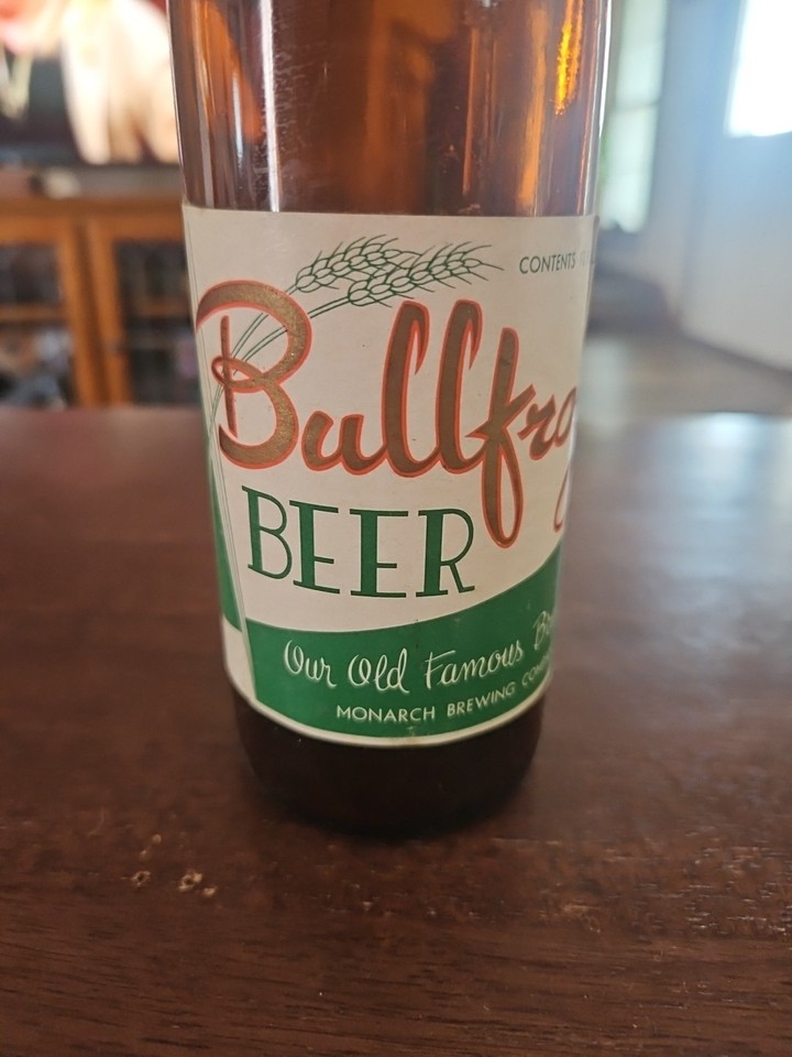 BULLFROG Brown Glass BEER Bottle 12oz MONARCH BREWING CHICAGO IL Empty ...